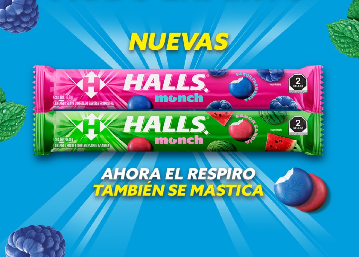 Caramelo suave confitado, una innovación de Halls